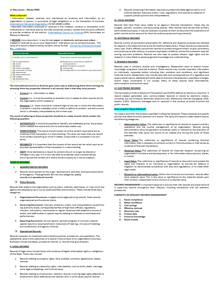 RPM Reviewer | PDF | Records Management | Property Management