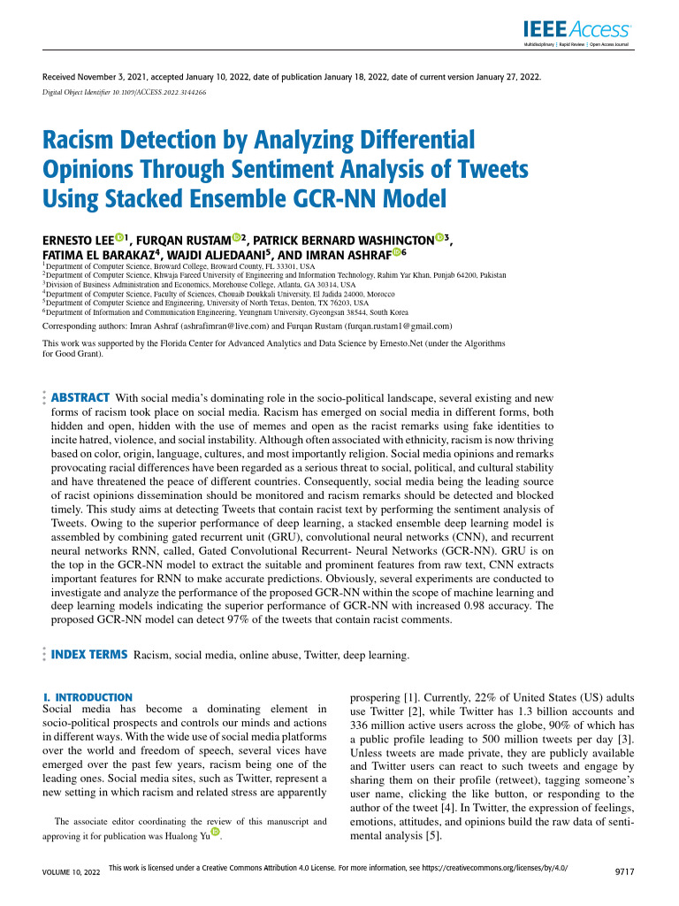 Racism Detection by Analyzing Differential Opinions Through Sentiment ...