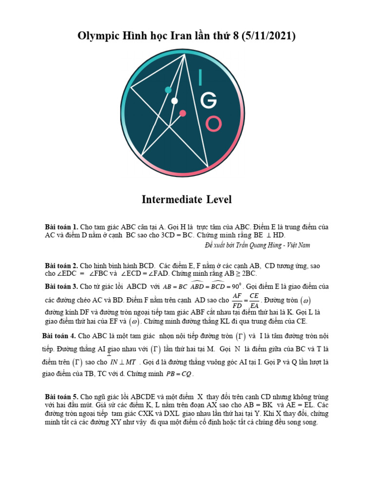 IGO 2021 - ĐỀ | PDF