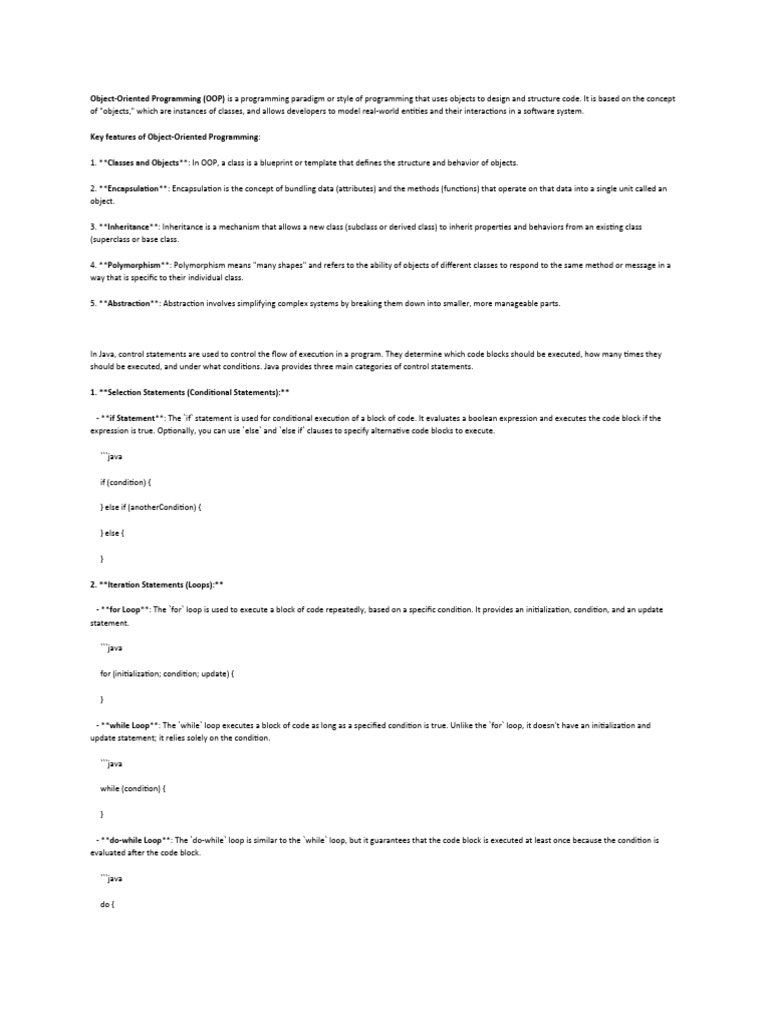 Java Cheat | PDF | Object Oriented Programming | Inheritance (Object ...