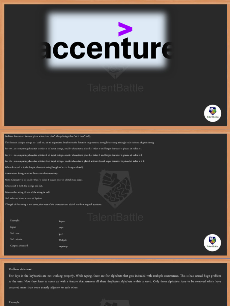 Accenture CodingPart2 | PDF | String (Computer Science) | Function ... Accenture CodingPart2 | PDF | String (Computer Science) | Function ...
