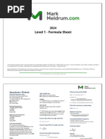 CFA Level 2 Cheat Sheet | PDF | Free Cash Flow | Valuation (Finance)