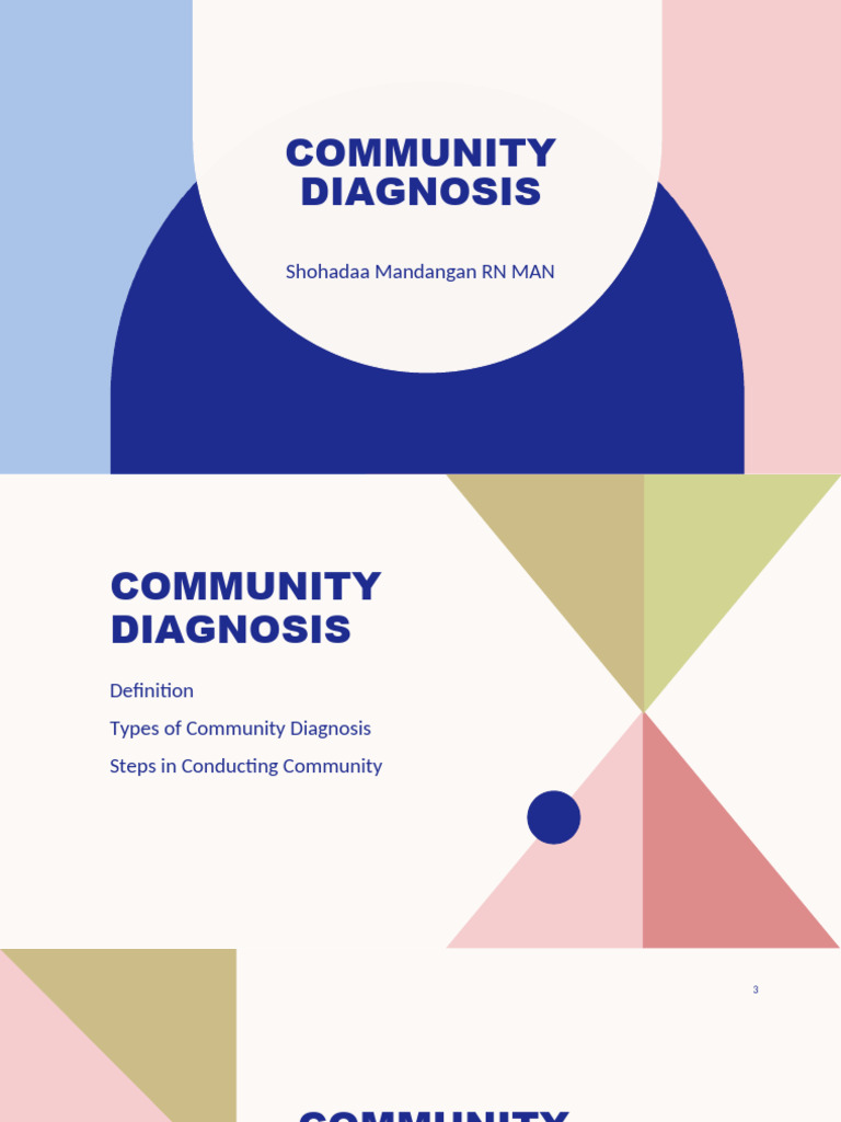 Community Diagnosis | PDF | Community | Data