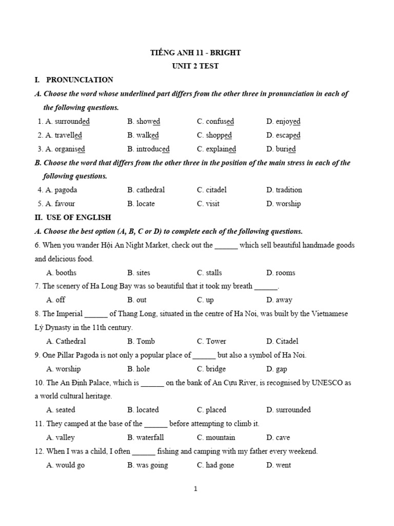 Bright 11 - Unit 2 | PDF | Hanoi