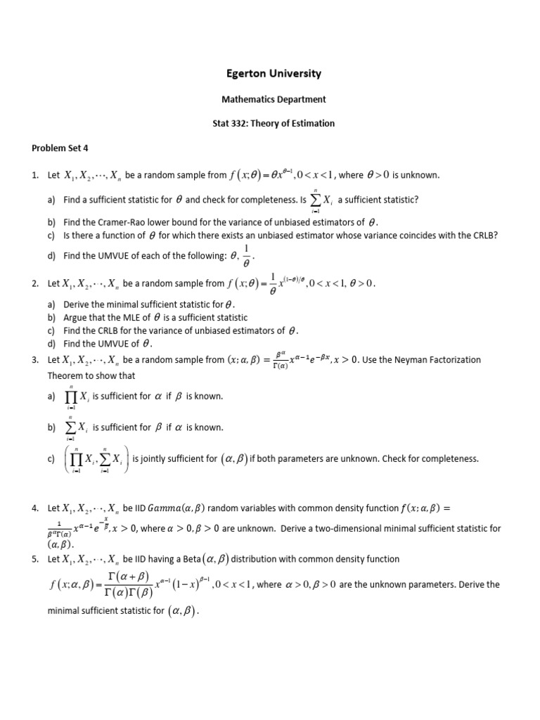 Theory Of Estimation Pdf Estimator Statistical Inference