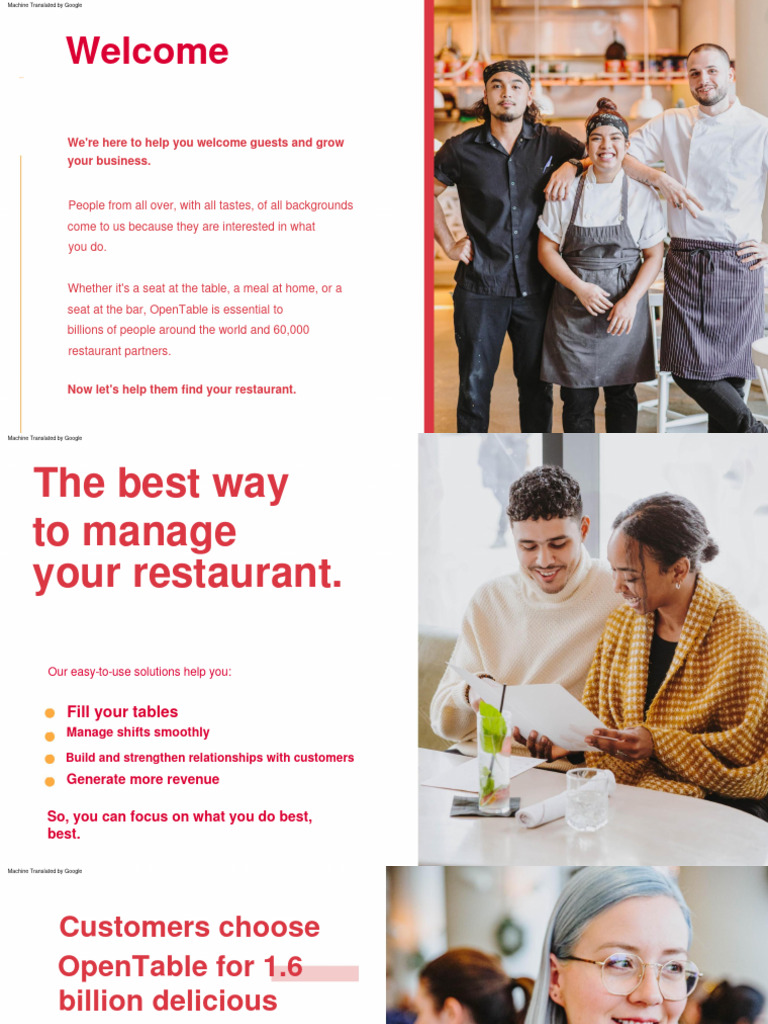 OpenTable ENG | PDF | Menu | Restaurants