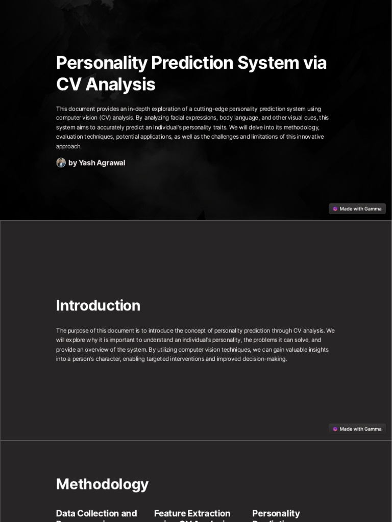 Personality Prediction System Via CV Analysis | PDF | Prediction ... Personality Prediction System Via CV Analysis | PDF | Prediction ...