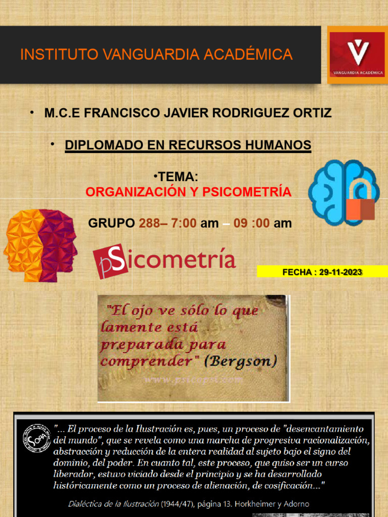 Tema 5 Org y Psic | PDF | Inteligencia | Ansiedad