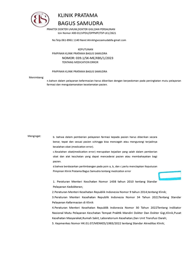 Sk Medication Error Pdf