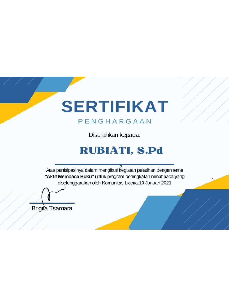 Prestasi 1 Rubi | PDF
