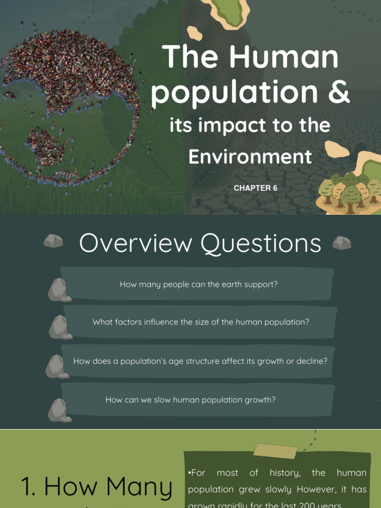 Chapter 6 - The Human Population and Its Impact To The Environment ...