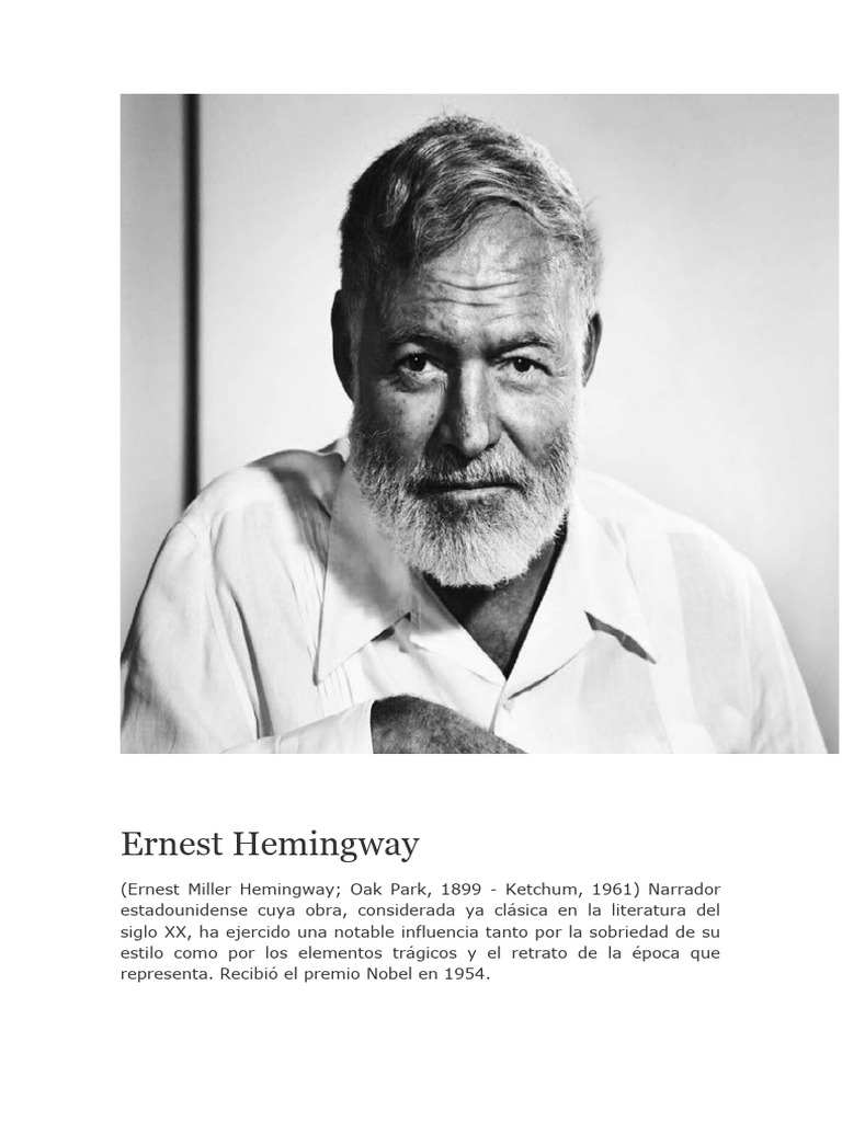 Ernest Hemingway | PDF | Ernest Hemingway