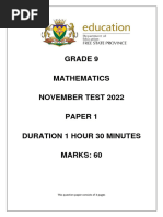 2024 Mathematics Grade 9 (Mid-Year) | PDF | Algebra | Elementary ...