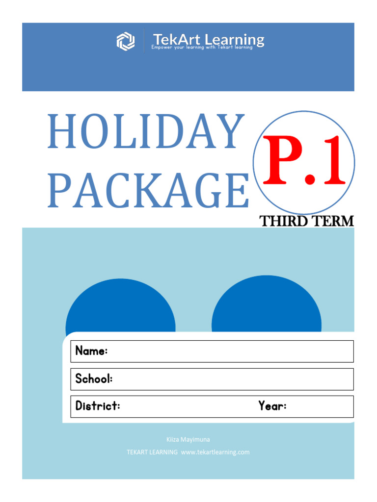 Tekart Primary One Holiday Package Term Three | PDF | Prayer