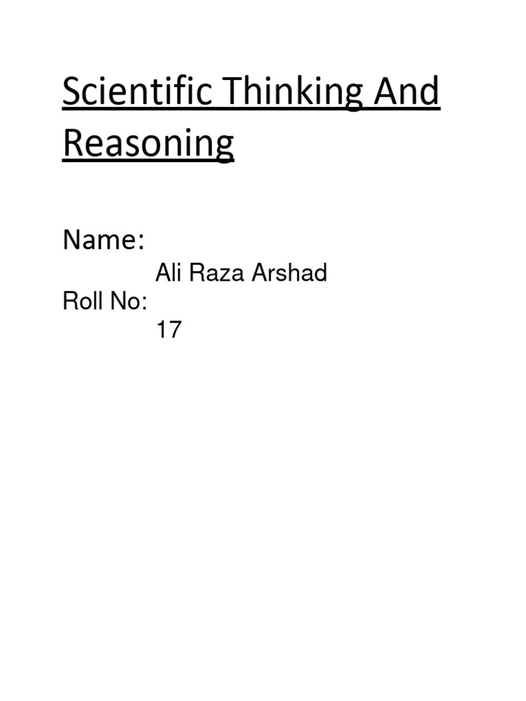 Understanding Scientific Thinking and Reasoning | PDF | Science ...
