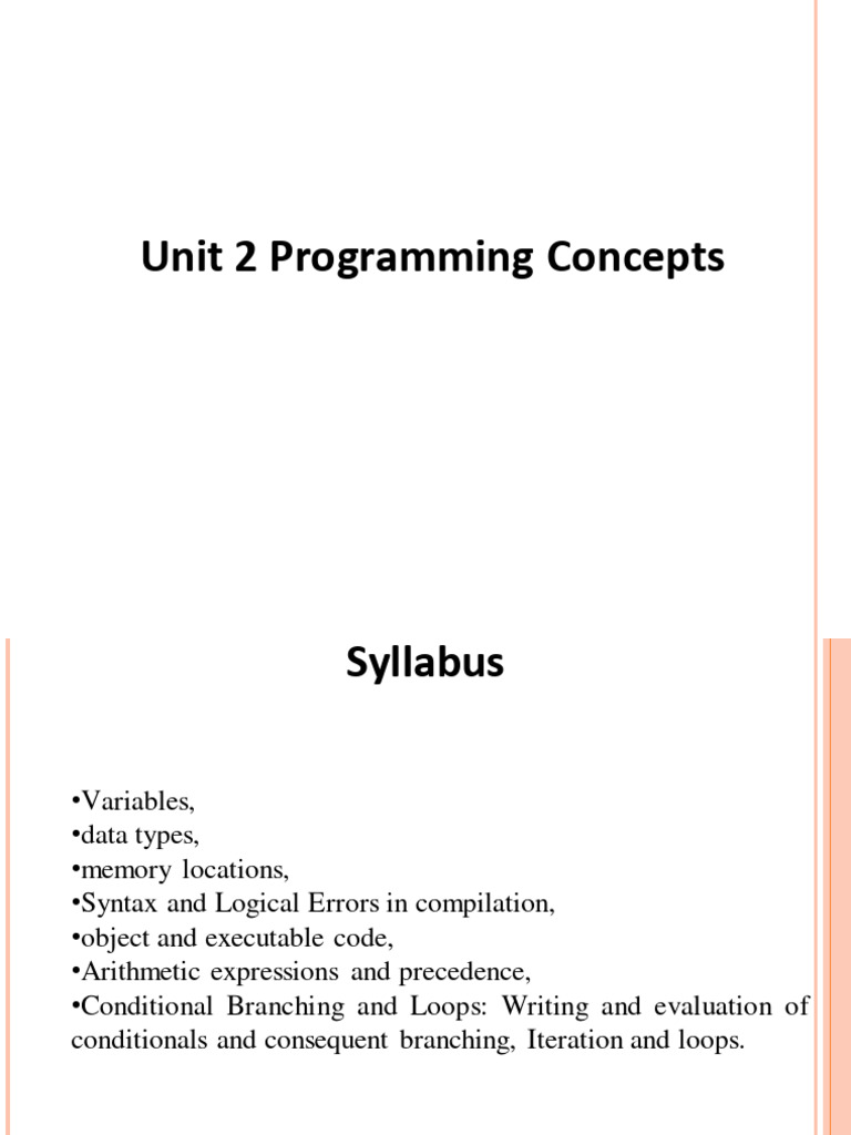 Pps Unit 2 | PDF | Pointer (Computer Programming) | Variable (Computer ... Pps Unit 2 | PDF | Pointer (Computer Programming) | Variable (Computer ...