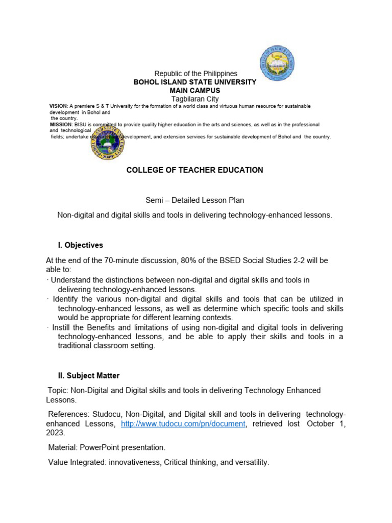 Group 4 - Module 5 - Lesson Plan Soft | PDF | Teachers | Educational ...