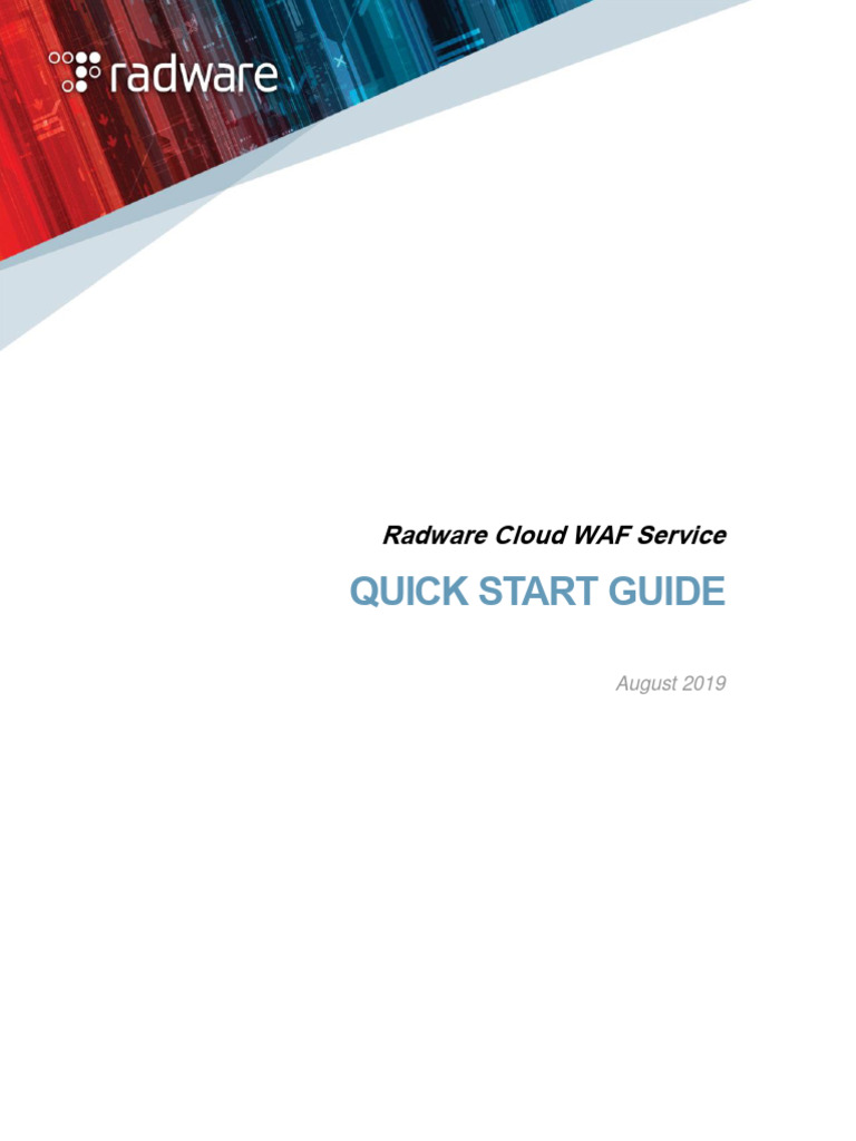 Radware Cloud WAF Service Quick Start Guide | Download Free PDF | Port (Computer Networking ...