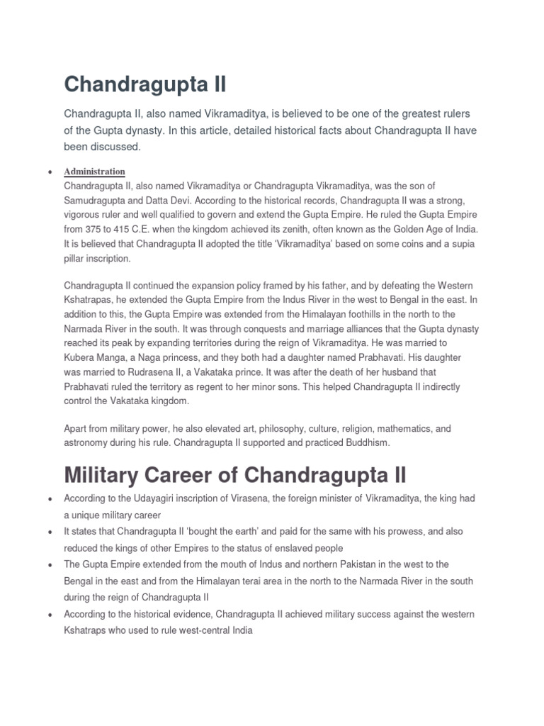 Chandragupta II | PDF