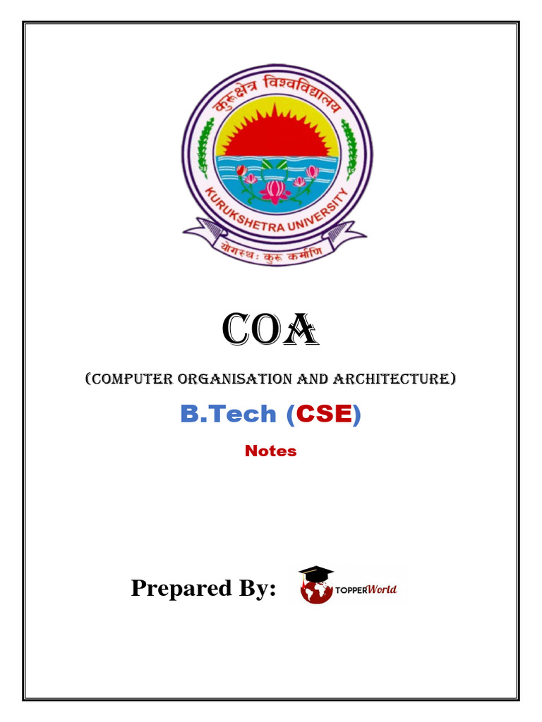 Coa Final Merged Pdf Central Processing Unit Computer Data Storage