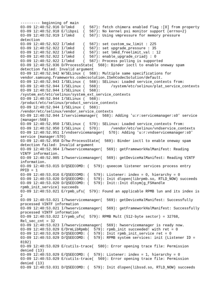 Logcat Prev CSC Log | PDF | System Software | Unix