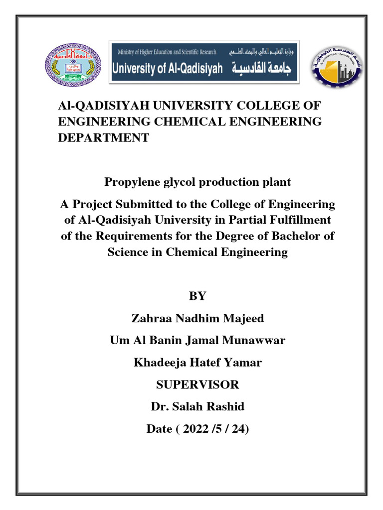 Propylene Glycol Production Overview | PDF | Materials | Chemical Compounds