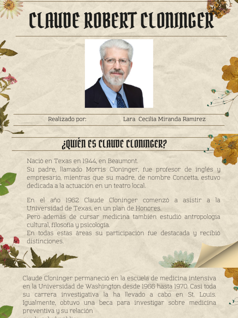 Presentación Cloninger | PDF | Psicología de la personalidad | Desorden ...