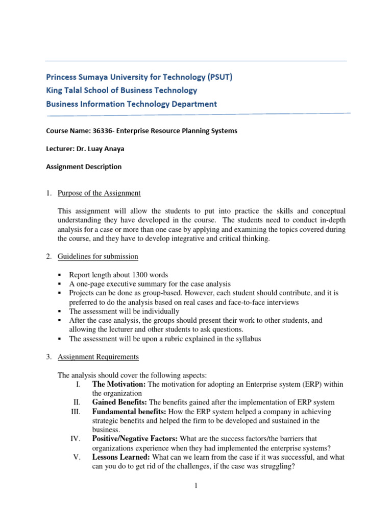 Erp Project Pdf Enterprise Resource Planning Cognition