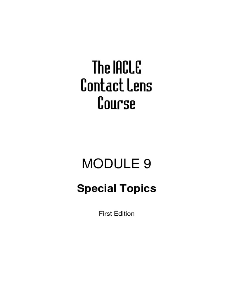 ICLC Mod9 English | PDF | Optics | Contact Lens