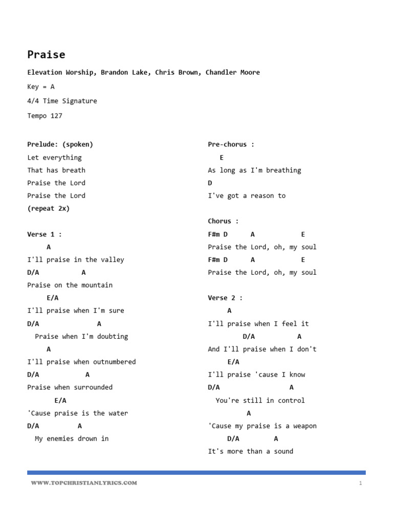 Praise | PDF | Song Structure