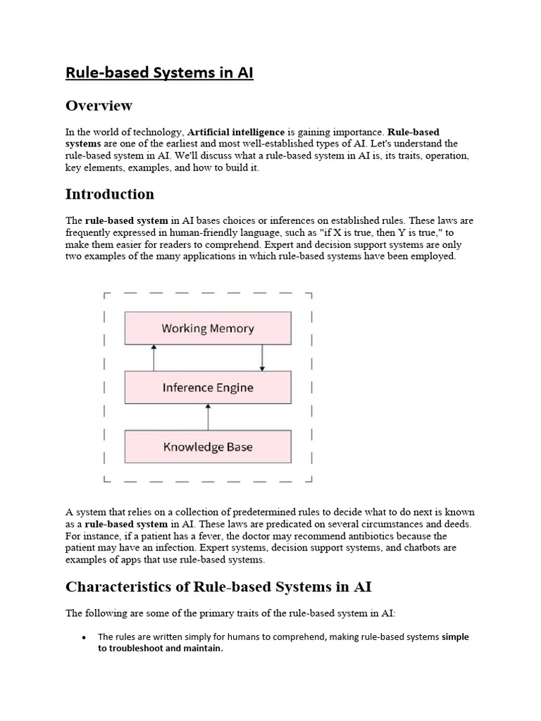 Rule Based System | PDF | Artificial Intelligence | Intelligence (AI) & Semantics