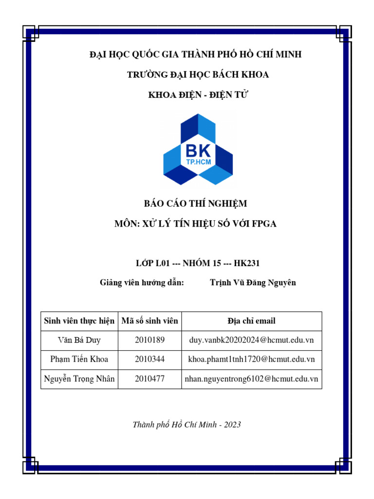 Nhom15 DSP Fpga Lab2 | PDF | Logic Synthesis | Software Engineering