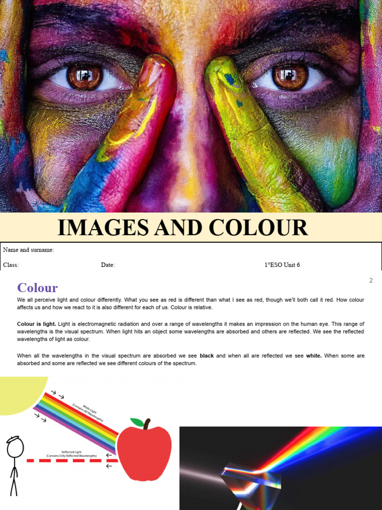 1ºESO Unit 3_ Images and colour | PDF | Color | Representation (Arts)