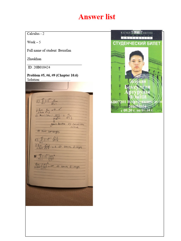 HW3 Calc2 Bexultan | PDF