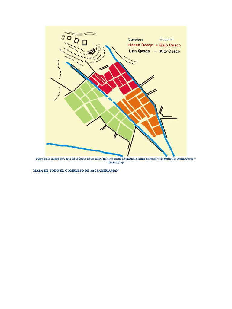 Mapa de La Ciudad de Cuzco en La Época de Los Incas | PDF | Imperio Inca | Andes