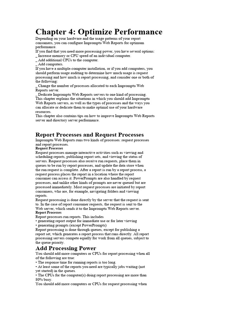 Cognos | PDF | Process (Computing) | Server (Computing)