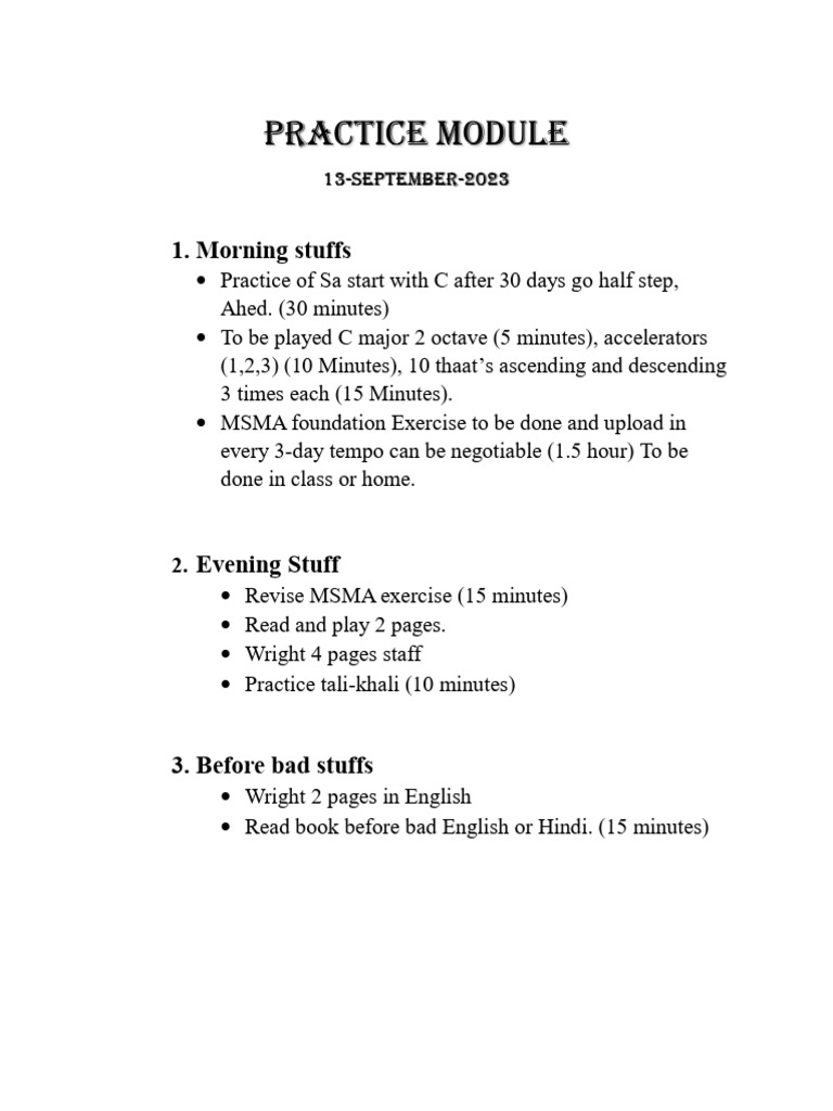 Practice Module | PDF Practice Module | PDF