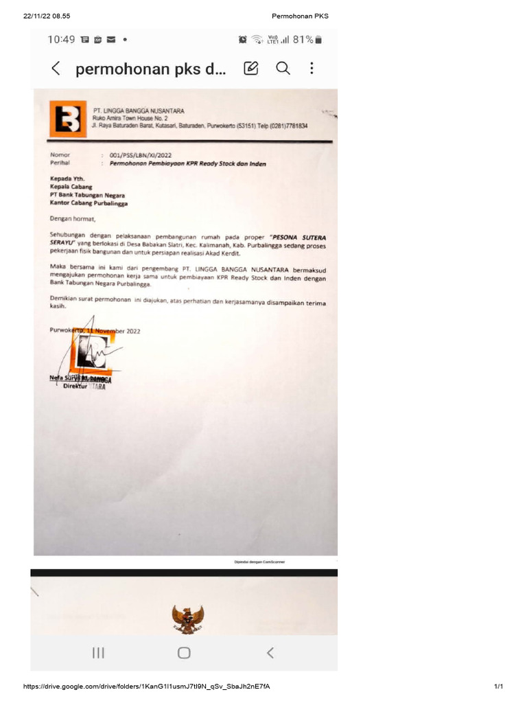 Contoh Surat Permohonan PKS | PDF | Technology & Engineering