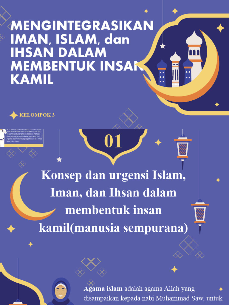 Agama PPT Klp3 (Mengintegrasikan Iman, Islam, Dan Ihsan Dalam Membentuk ...