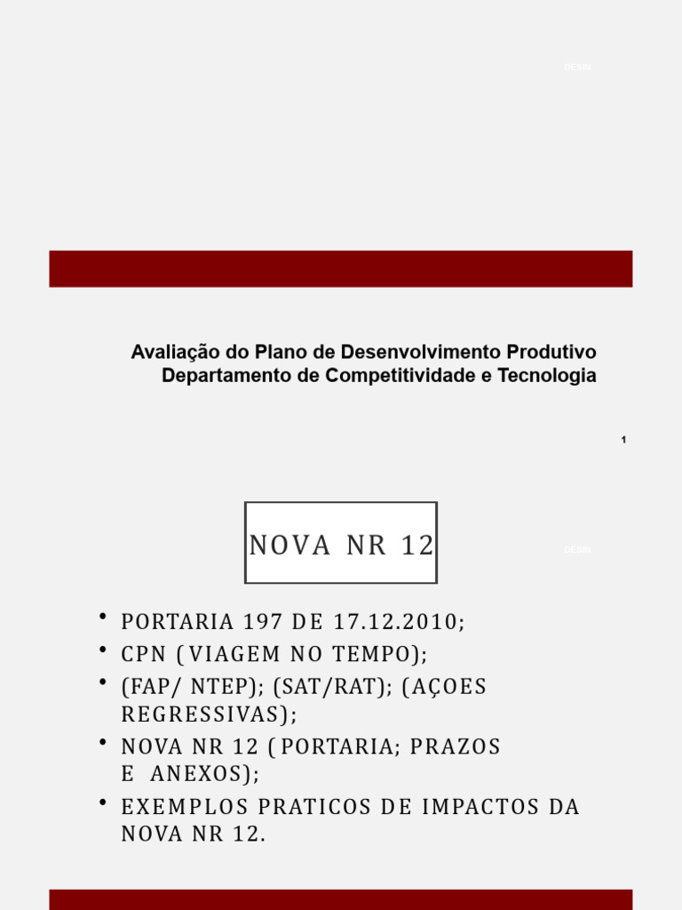 NR 12 Apresentação | PDF | Controlador lógico programável | Relé