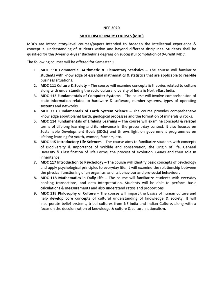 MDC | PDF | Knowledge | Concept