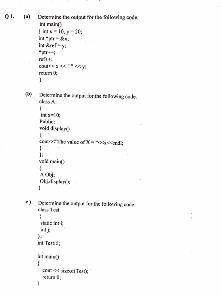 Oops Question Paper | PDF | Software Engineering | Computer Programming