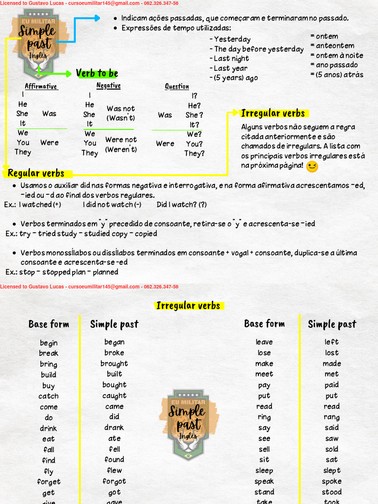 Passado Simples e Passado Contínuo | PDF | Linguistics | Grammar