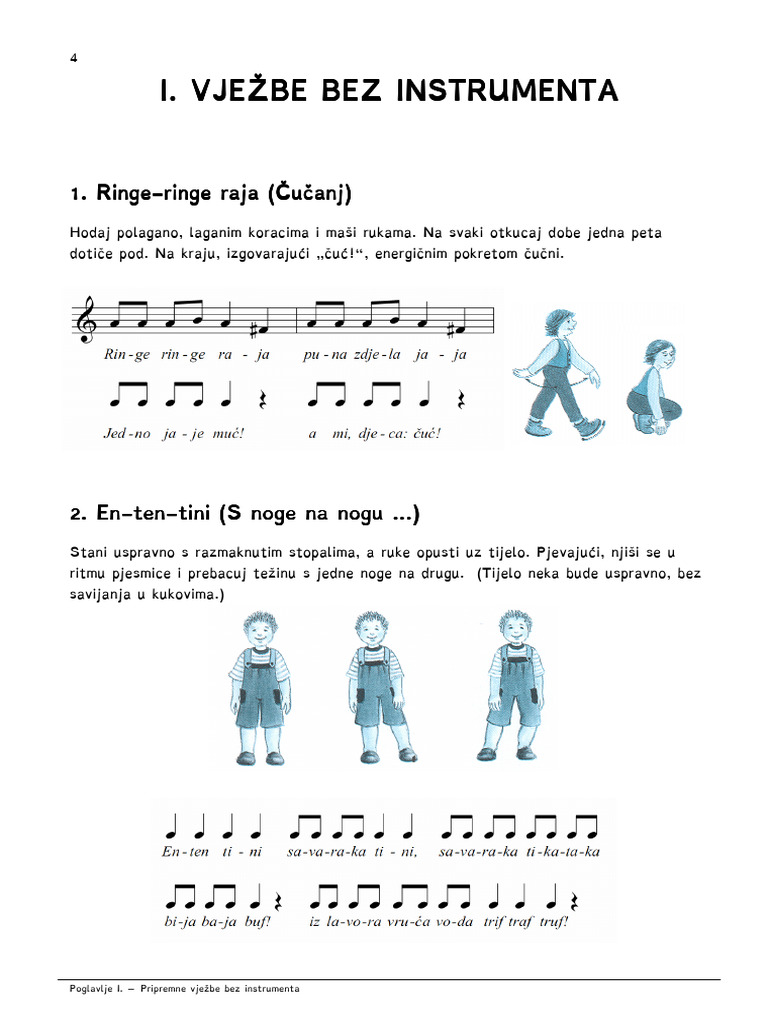 Pripremne Vjezbe Za Violinu - Vjezbe Bez Instrumenta | PDF