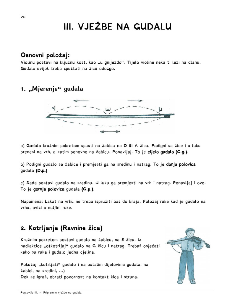 Pripremne Vjezbe Za Violinu - Vjezbe Na Gudalu | PDF