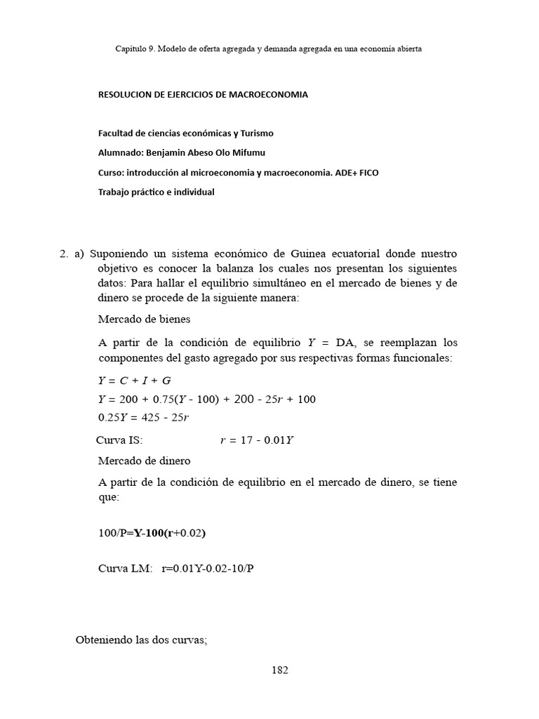 Modelo OA-DA en Economía Abierta | PDF | Macroeconómica | Oferta (economía)