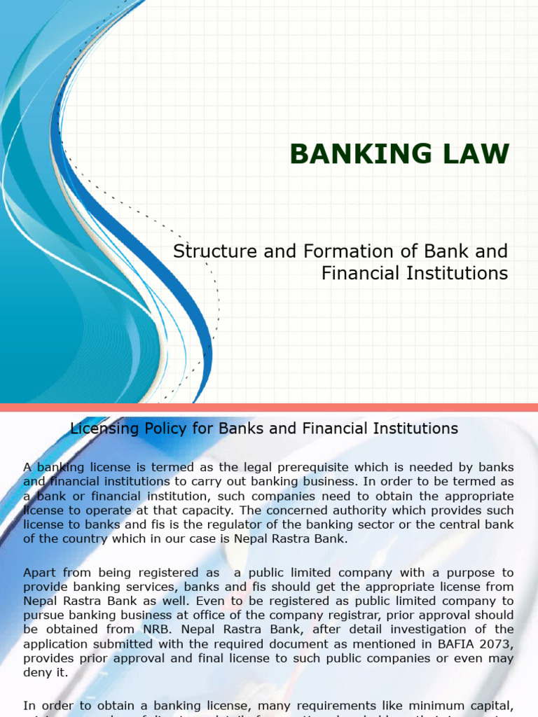 Chapter 3 Structure and Formation of Bank and Financial Institution ...
