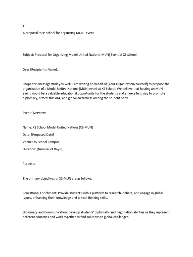 New Microsoft Word Document Mun Proposal | PDF