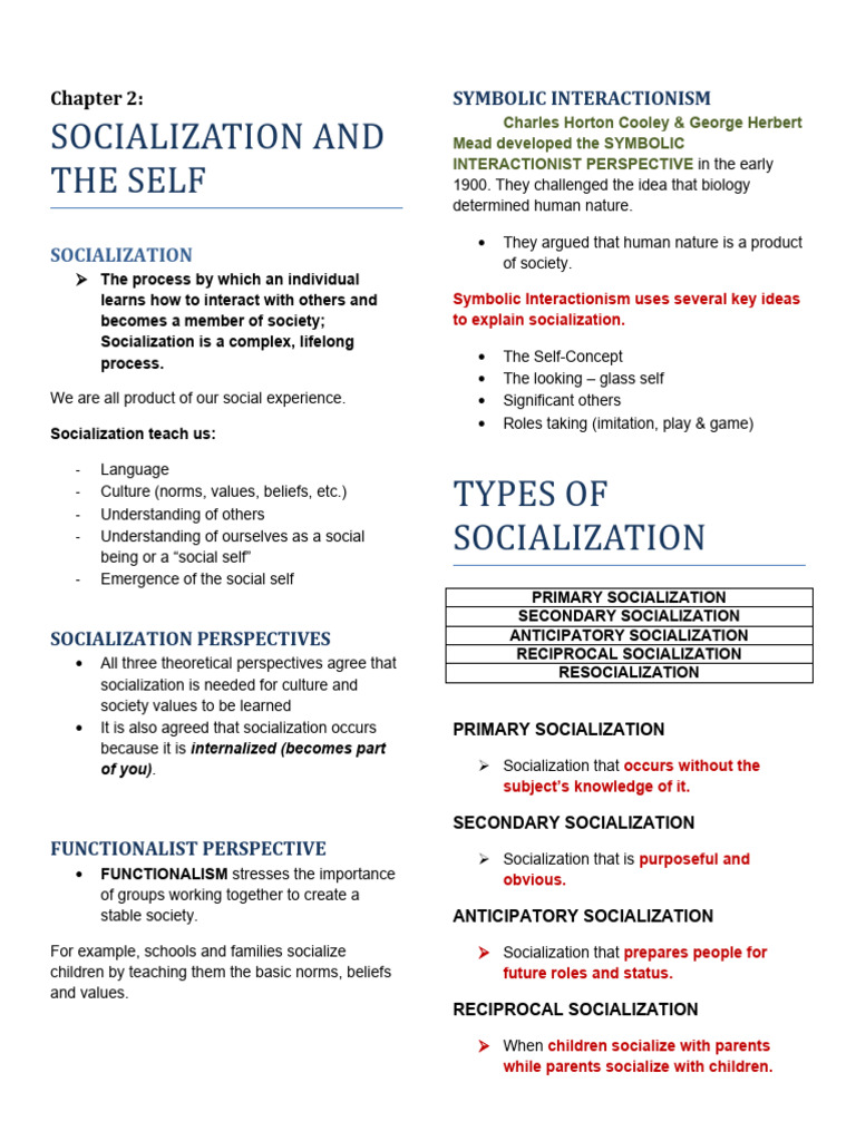 Socialization and The Self | PDF | Love | Socialization