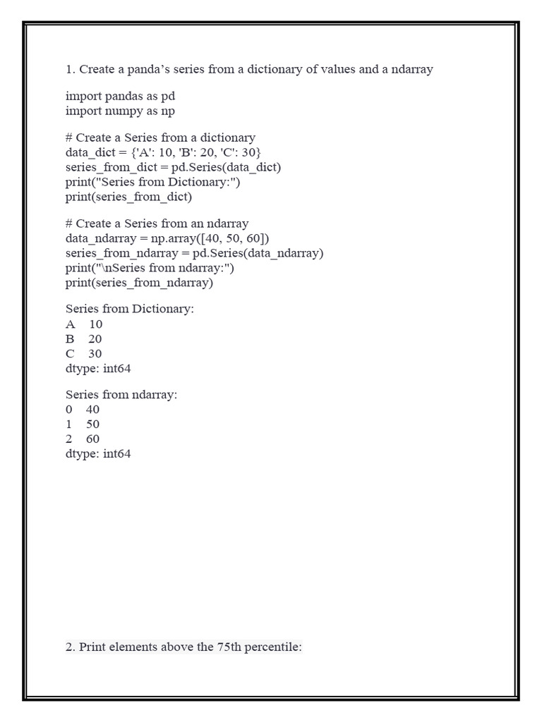 Panda | PDF | Comma Separated Values | Computer Programming